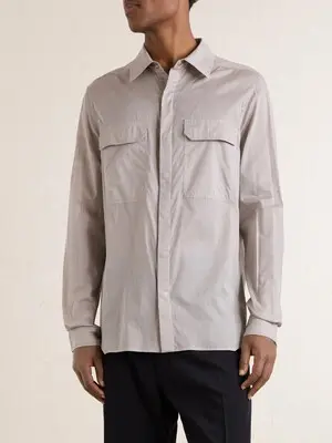 Rick Owens Organic Cotton-voile Shirt - Neutrals