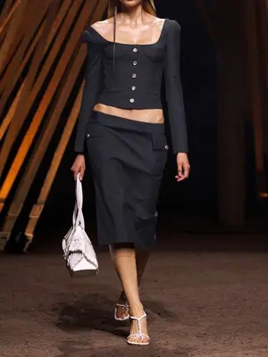 Alexander McQueen Cropped Pinstriped Wool And Mohair-blend Jacket - Blue