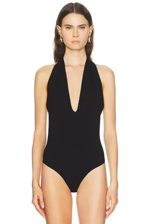 SANS FAFF Plunge V Bodysuit Top