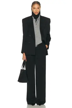 Sprwmn Oversized Cashmere Polo Top