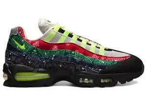 Nike Air Max 95 Og Big Bubble Neon Paisley Bandana - Sail/volt/university Red