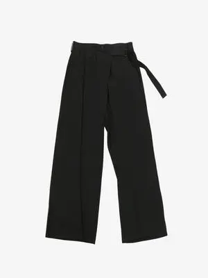 Yohji Yamamoto L Front Tuck Pants - Black