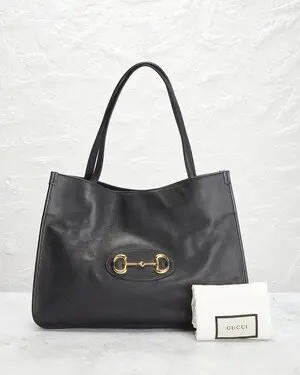FWRD RENEW Gucci Horsebit 1955 Tote Bag - Black