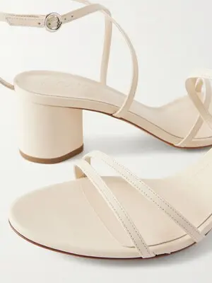 AeydĒ Mirella Leather Sandals - Neutrals
