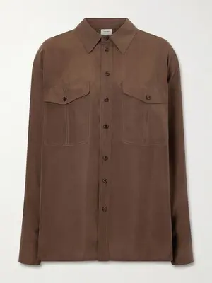 Saint Laurent Silk-habotai Shirt