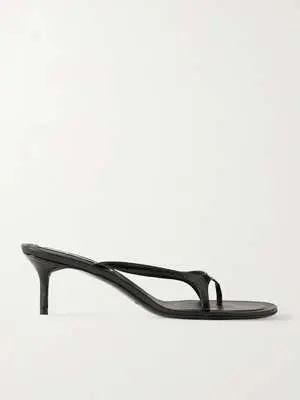 Acne Studios Patent-leather Sandals - Black