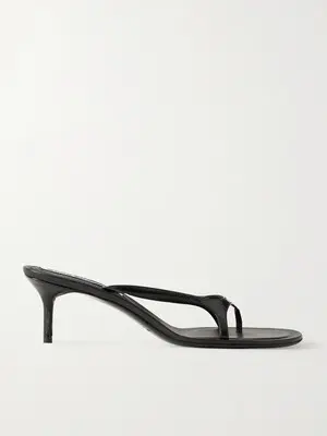 Acne Studios Patent-leather Sandals - Black