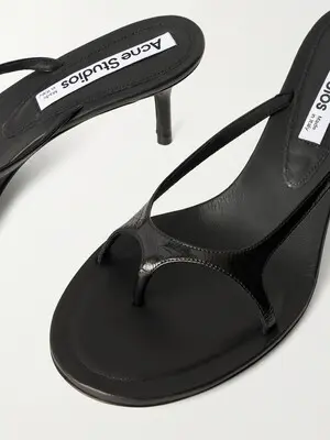 Acne Studios Patent-leather Sandals - Black