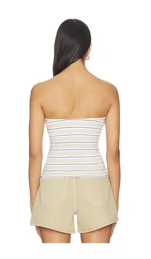 Enza Costa Stripe Classic Bandeau Top