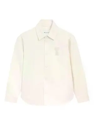 Ami De Coeur Crochet Patch Shirt - Neutrals