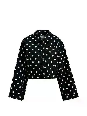 Essentiel Antwerp Jaborosa Polka-dot Cropped Jacket
