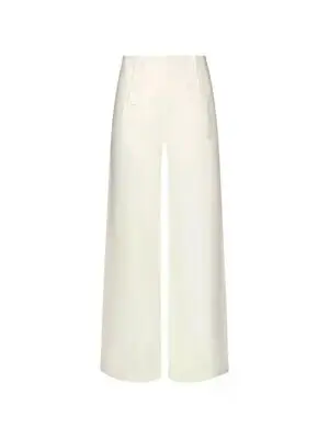 VIOLANTE NESSI Tano Wide-leg Button Trousers - Neutrals
