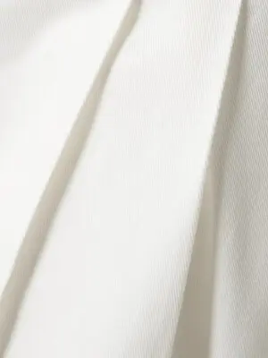 TOTEME Pleated Cotton-twill Wide-leg Trousers