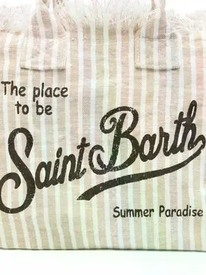 MC2 SAINT BARTH Colette Stripes Fringed Tote Bag