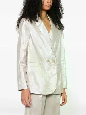 FORTE_FORTE Double-breasted Jacket - Neutrals
