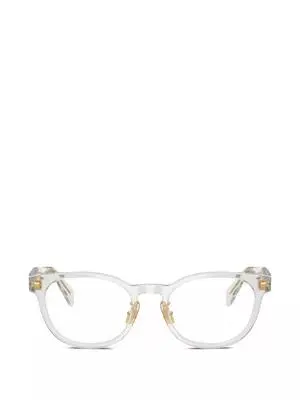 Prada Round Frame Glasses - White