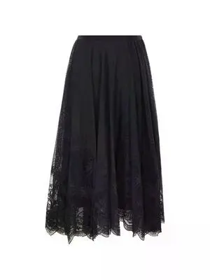 Fabiana Filippi Foliage Embroidery Flared Skirt