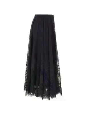 Fabiana Filippi Foliage Embroidery Flared Skirt