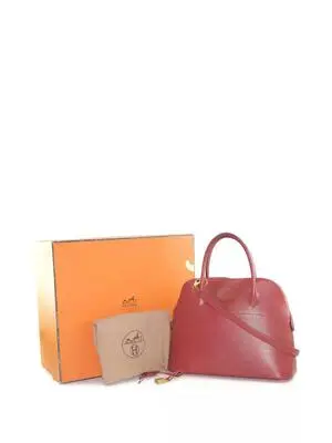 Hermès 1995 Courchevel Bolide 31 Satchel - Red