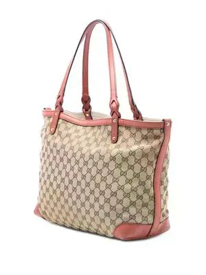 Gucci Medium Gg Canvas Craft Tote Bag