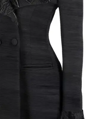 Fendi Ruffled Double-breasted Coat