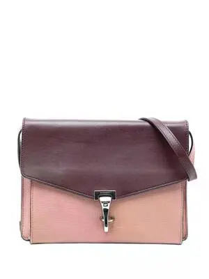 Burberry 2000-2017 Bicolor Leather Macken Crossbody Bag - Red