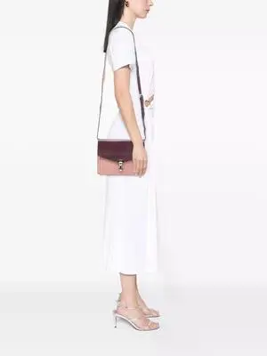 Burberry 2000-2017 Bicolor Leather Macken Crossbody Bag - Red