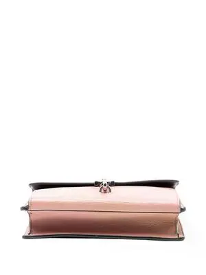 Burberry 2000-2017 Bicolor Leather Macken Crossbody Bag - Red