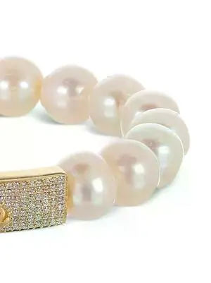 SYDNEY EVAN Love Script Pearl Bracelet