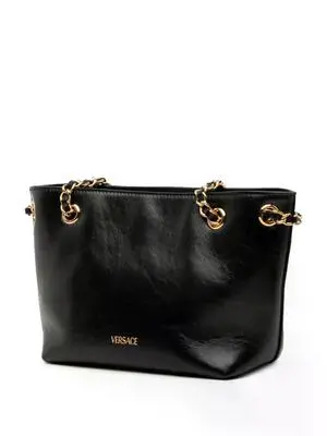Versace 1990-2000 Leather La Medusa Shoulder Bag - Black