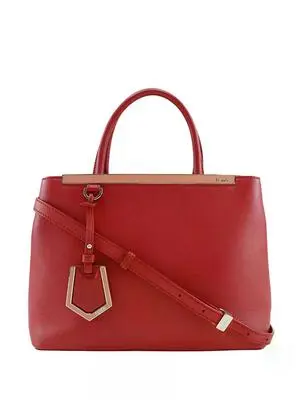 Fendi Leather Petite 2jours Satchel - Red