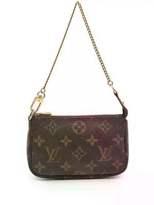 LOUIS VUITTON 2007 Monogram Mini Pochette Accessoires Handbag - Brown