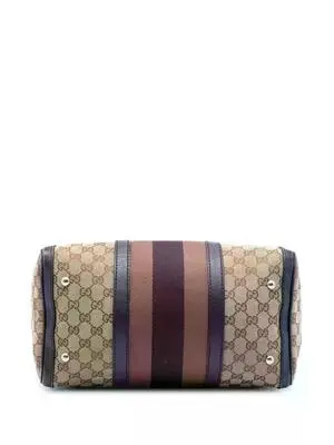 Gucci Gg Canvas Web Joy Boston Satchel - Purple