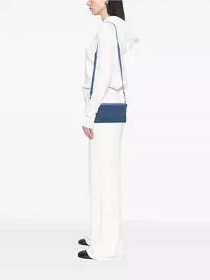 Bottega Veneta Nappa Intrecciato Flap Crossbody Bag - Blue