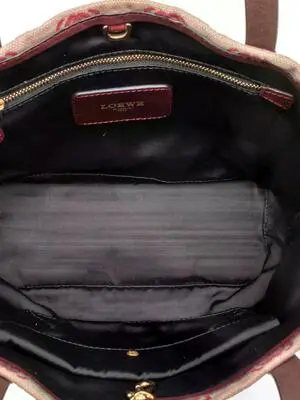 Loewe 2009 Anagram Canvas Tote Bag - Red