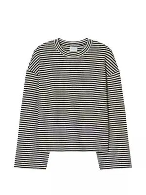 Closed Striped Long Sleeve Top