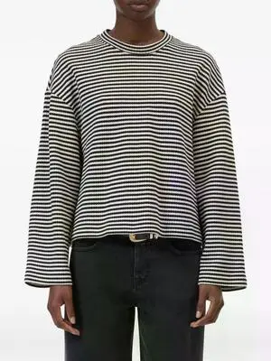 Closed Striped Long Sleeve Top