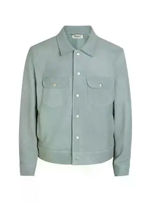 FRAME Pocket Leather Jacket - Blue