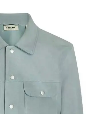 FRAME Pocket Leather Jacket - Blue