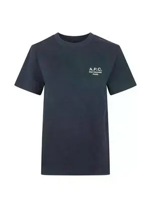 A.p.c. Rue Madame Embroidered Logo T-shirt - Black