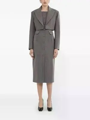 NISSA Sequined Button-fastening Dress