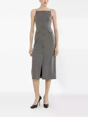 NISSA Sequined Button-fastening Dress