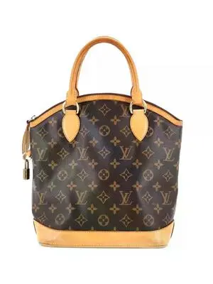 LOUIS VUITTON Lockit Handbag Monogram Canvas Pm Satchel - Brown