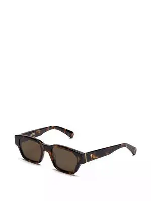 AMI Paris Square-frame Sunglasses With Logo - Brown