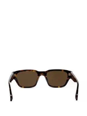 AMI Paris Square-frame Sunglasses With Logo - Brown