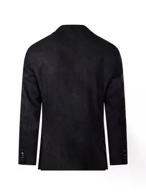 SANTANIELLO Front-pocket Button Blazer - Brown
