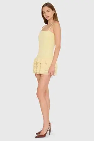 Amanda Uprichard Laureline Romper - Cornsilk