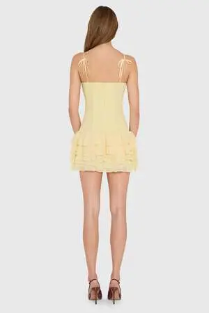 Amanda Uprichard Laureline Romper - Cornsilk