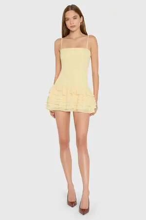 Amanda Uprichard Laureline Romper - Cornsilk