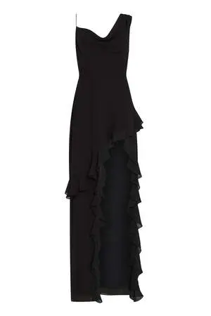 Amanda Uprichard Ella Rose Maxi Dress - Black
